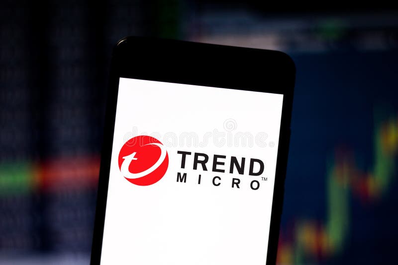 August 6, 2019, Brazil. in this Photo Illustration the Trend Micro Logo ...