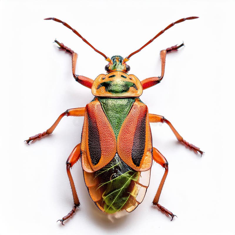August Bug, Isolated on a White Background Stock Illustration ...