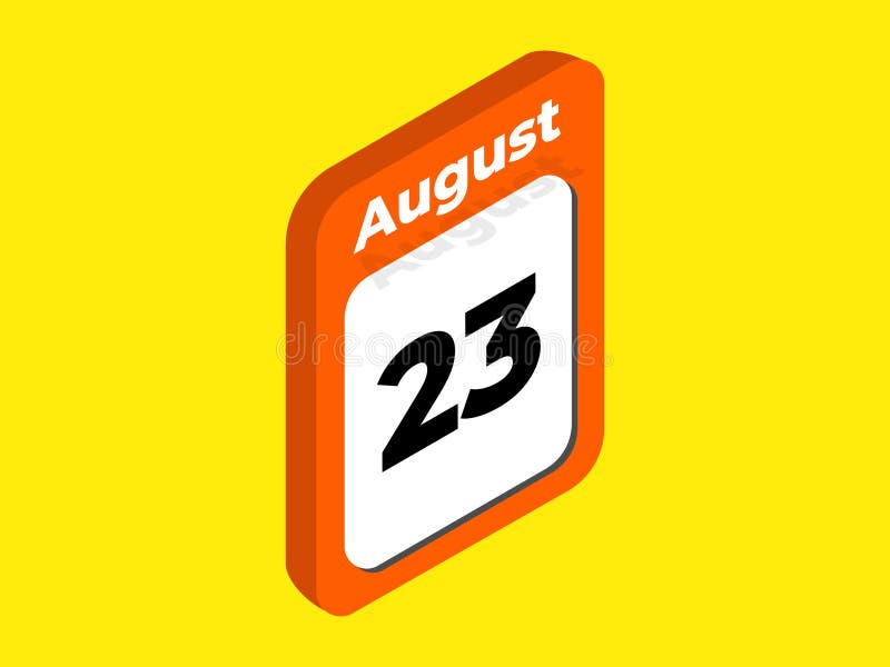 August 23- Calendar Date Icon Vector Illustration Stock Vector ...