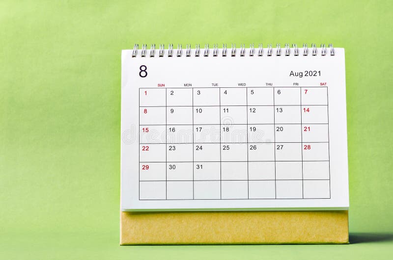 6 August, Calendar Date Composed With Multi Colored Stones Over Green ...