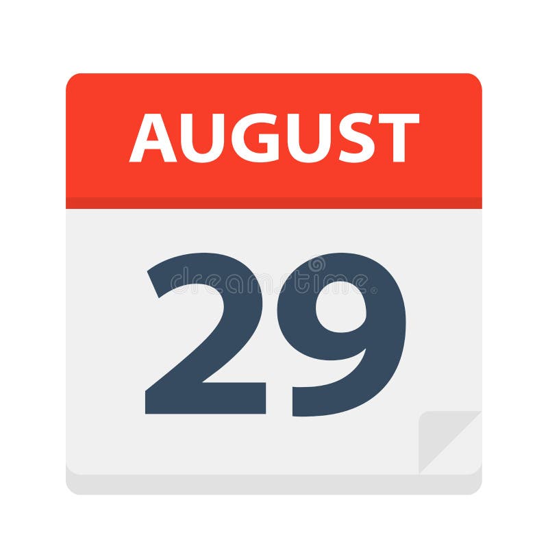 August 29 - Calendar Icon stock illustration. Illustration of today ...