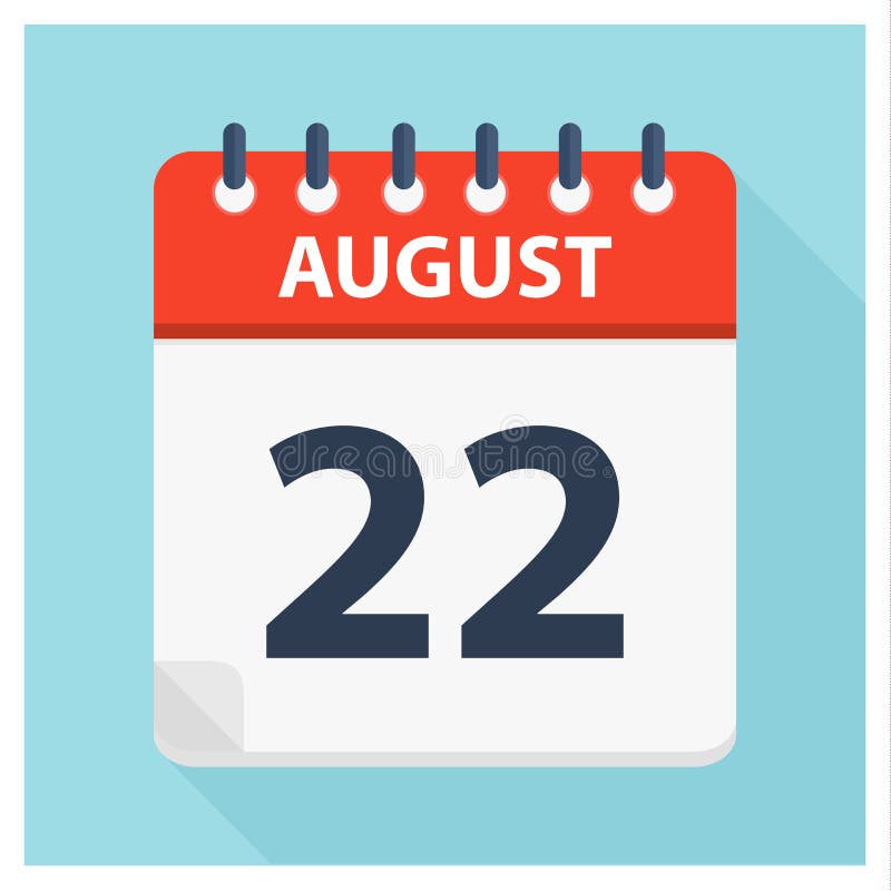 August 22 - Calendar Icon - Calendar Design Template Stock Illustration ...