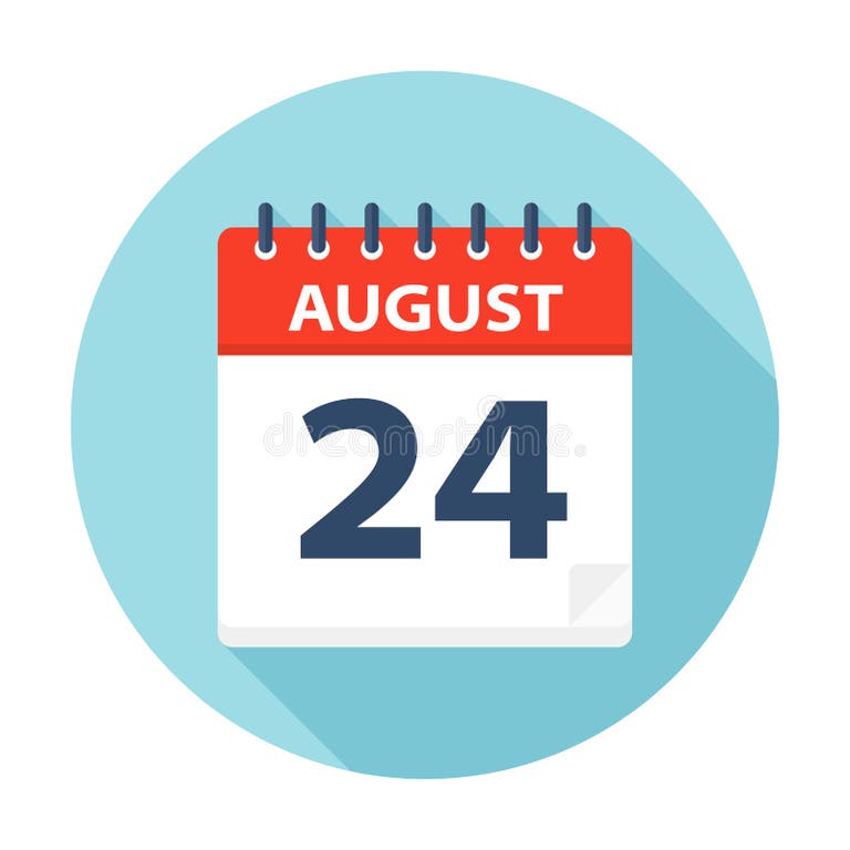 August 24 - Calendar Icon stock illustration. Illustration of 2020 ...