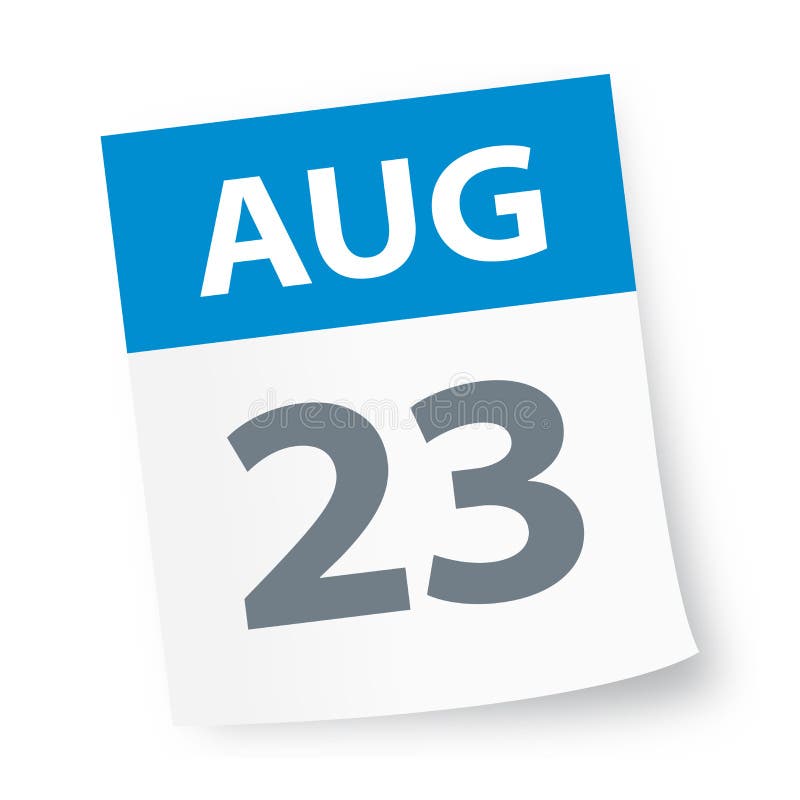 August 23 - Calendar Icon stock illustration. Illustration of organizer ...