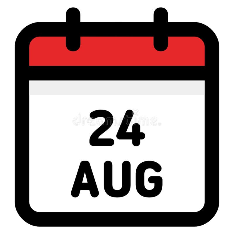 24. August - Calendar Icon - Vector Illustration Stock Vector ...