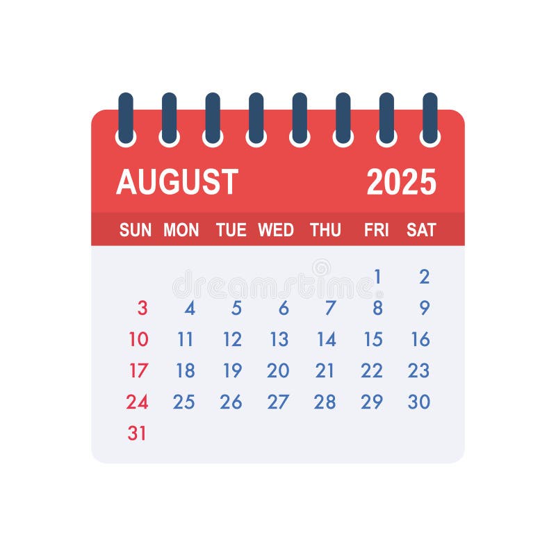 August 2025 Lunar Calendar, Moon Cycles Stock Illustration ...