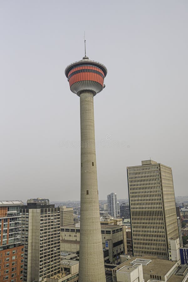 August 18 2018 - Calgary Alberta Canada - the Calgary Tower Editorial ...