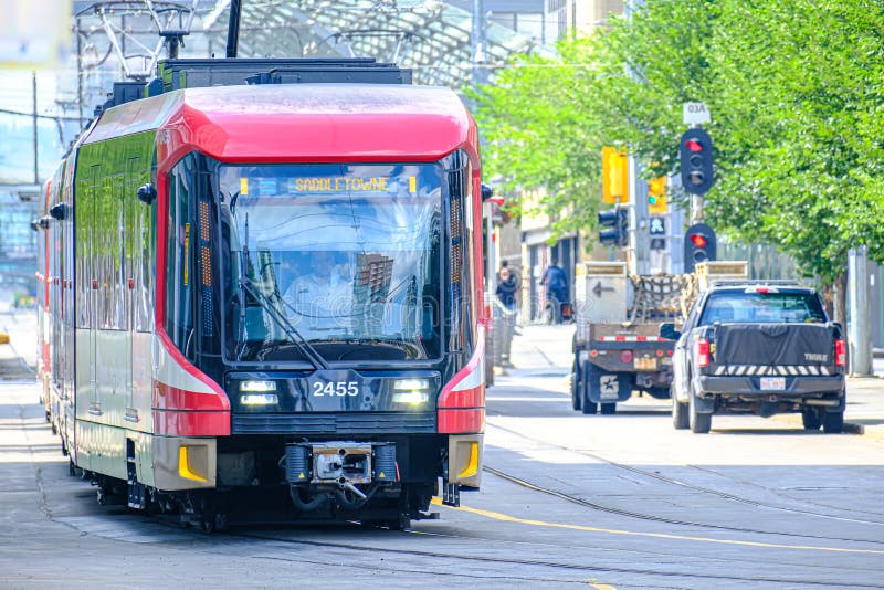 August 22 2022 - Calgary Alberta Canada - Calgary Transit LRT Train ...