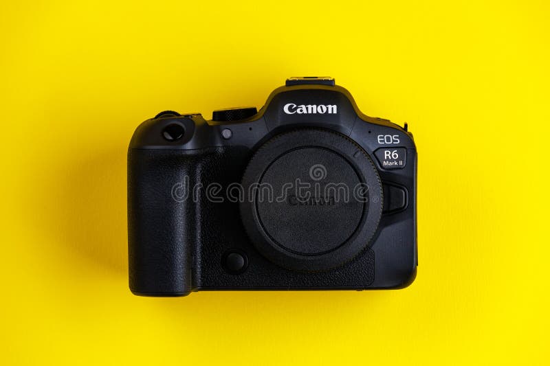 August 30, 2023 Chisinau Moldova. Front View of Canon R6 Mark II Camera ...