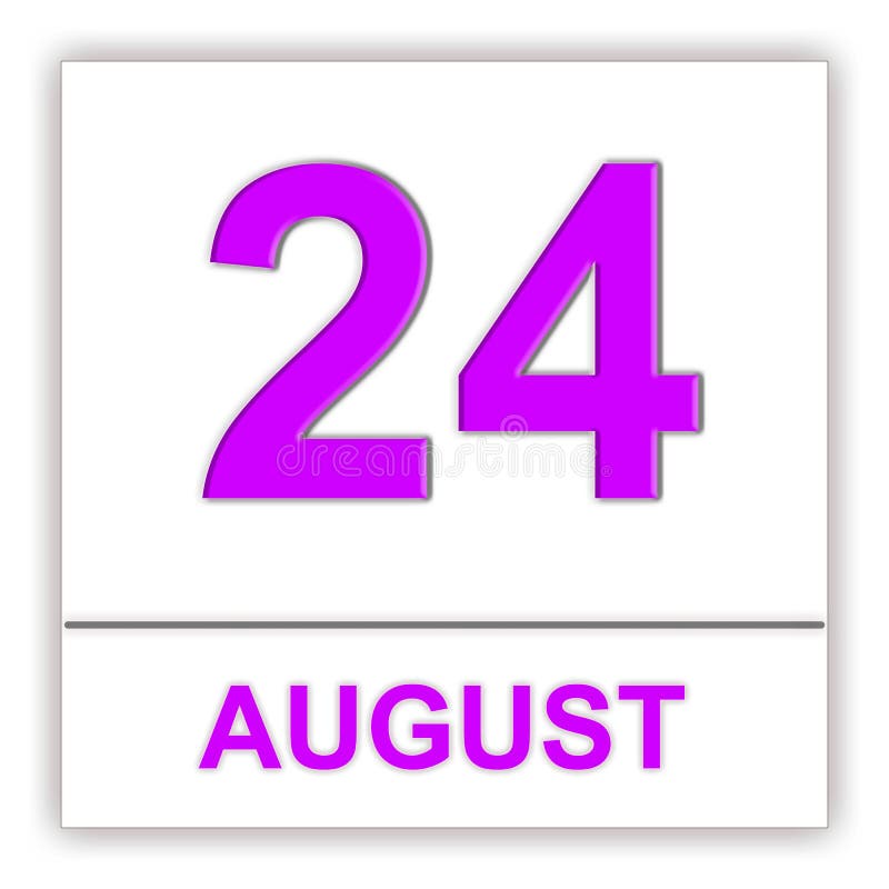August 24. Day on the Calendar Stock Illustration - Illustration of ...