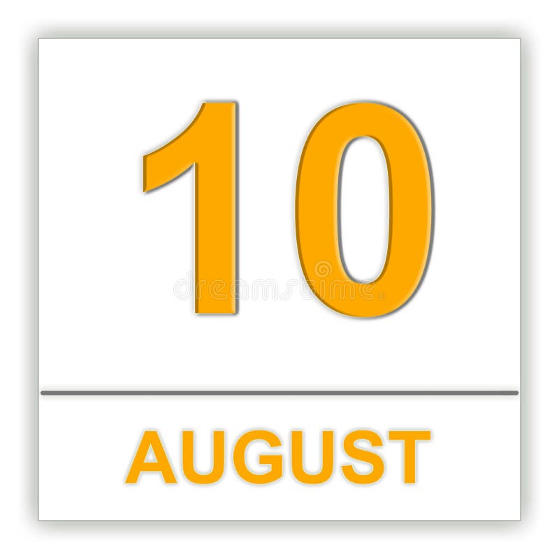August 10. Day on the Calendar Stock Illustration - Illustration of ...