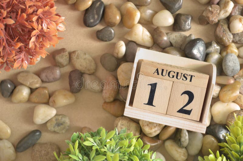 August 12, Natural Background. Stock Image - Image of concept, 2022: ...