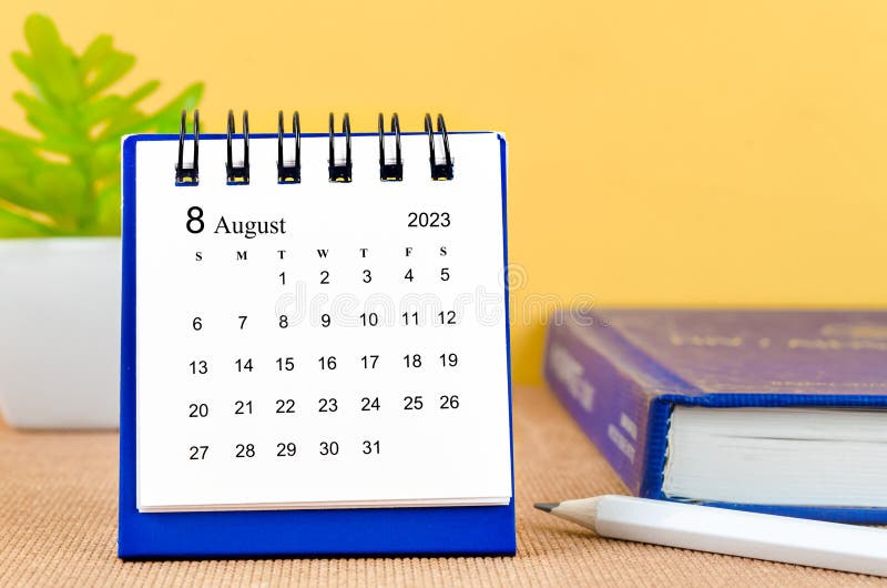 The August 2023 Monthly Calendar for 2023 Year with Calculator on Pink ...