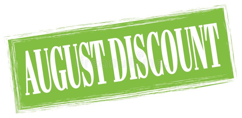 AUGUST DISCOUNT Text on Red Round Stamp Sign Stock Illustration ...