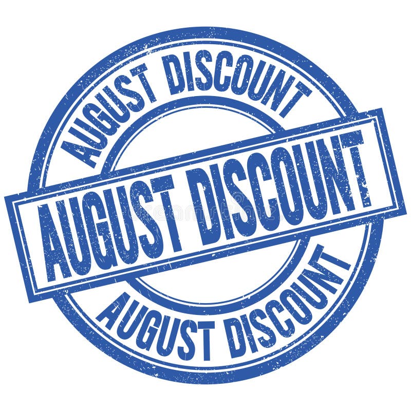 AUGUST DISCOUNT Text on Red Round Stamp Sign Stock Illustration ...