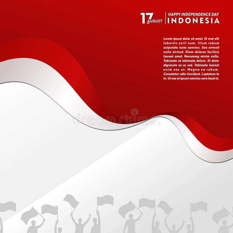 17 August. Happy Independence Day Republic of Indonesia, Background ...