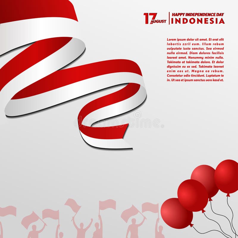 17 August. Happy Independence Day Republic of Indonesia, Background ...