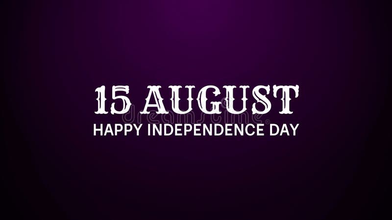 15 August Happy Independence Day Text Animation Stock Video - Video of ...