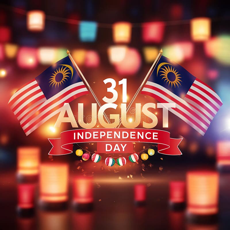 31 August Happy Malaysia Independence Day Celebration with Lighting and ...