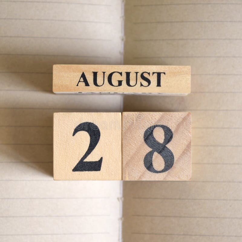 August 28, Icon Design with Number Cube. Stock Image - Image of 2039 ...