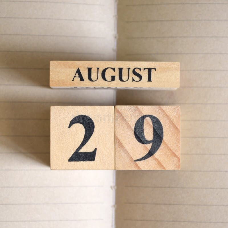 August 29, Icon Design with Number Cube. Stock Photo - Image of 2039 ...