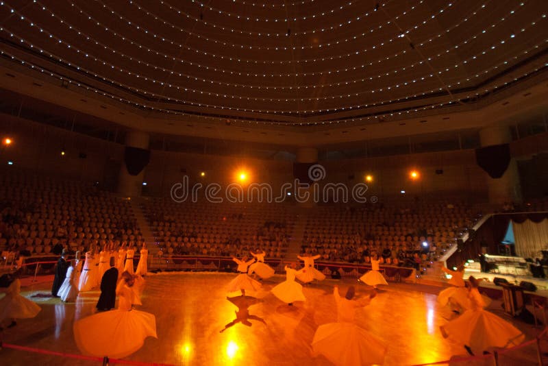 Dancing dervishes in Konya editorial stock photo. Image of show - 171580978