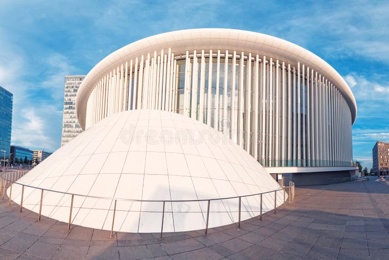 Modern Building of the Philharmonic Hall Editorial Stock Image - Image ...