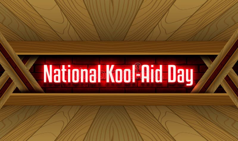 August Month Special Day. National Kool-Aid Day, Neon Text Effect on ...
