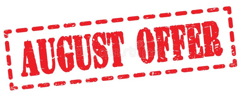 AUGUST OFFER Text Written on Red Stamp Sign Stock Illustration ...