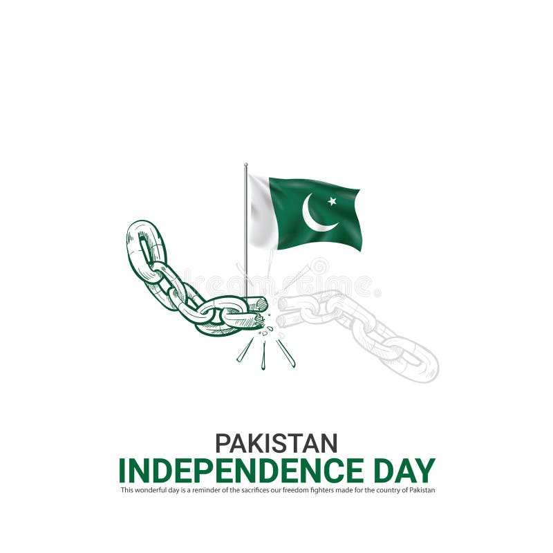 August 14, Pakistan Independence Day Creative Ad Stock Illustration ...