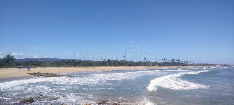 August Puerto Rico Playa Espinar Beach Waves Shore Stock Image - Image ...