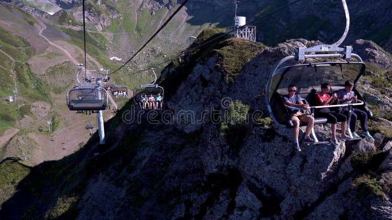Funicular in the mountains stock footage. Video of place - 156971598
