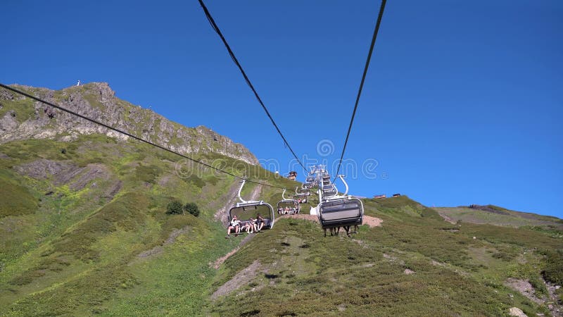 Funicular in the mountains stock video. Video of hiking - 156973461