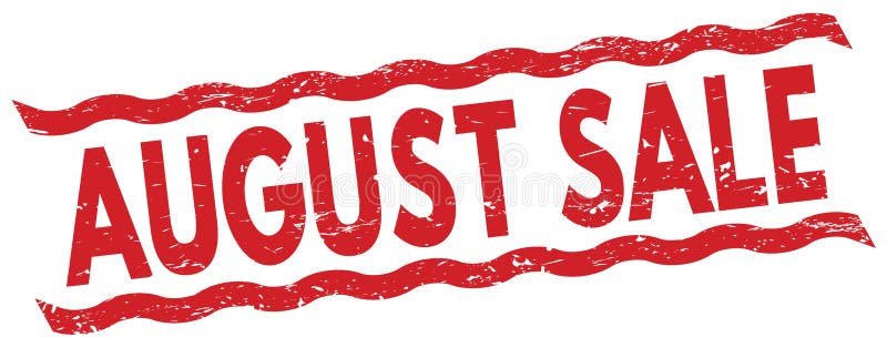AUGUST SALE Text on Red Lines Stamp Sign Stock Illustration ...
