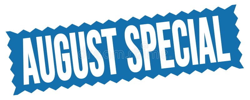 AUGUST SPECIAL Text Written on Blue Stamp Sign Stock Illustration ...