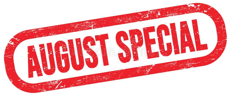 AUGUST SPECIAL, Text Written on Red Stamp Sign Stock Illustration ...