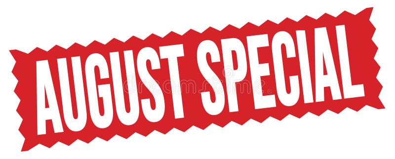 AUGUST SPECIAL Text Written on Red Stamp Sign Stock Illustration ...