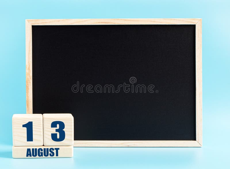 August 13th. Wood Cube Calendar with Date of Month and Day, Pink ...