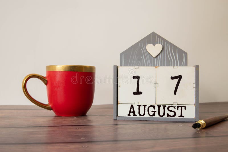 August 17th. Image of August 17, Calendar Stock Image - Image of ...