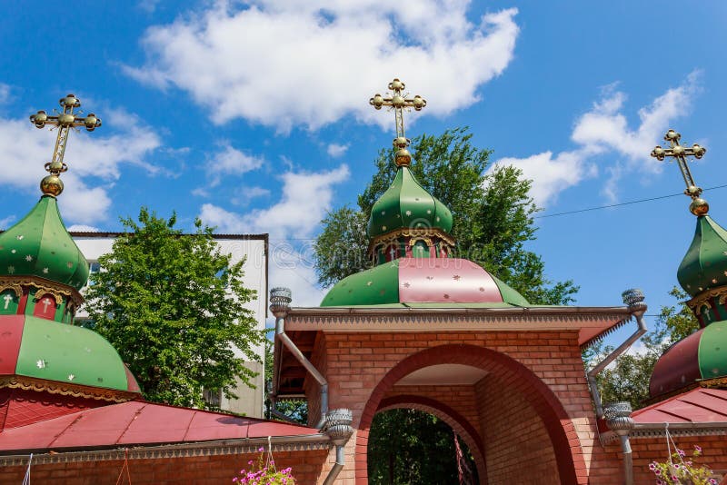 August 10, 2021, Ungheni Moldova. the Monastery is a Local Landmark ...