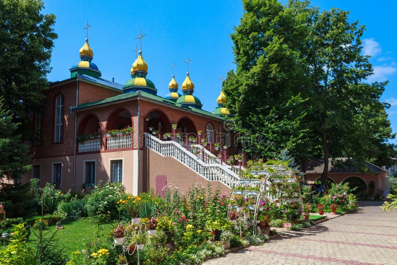 August 10, 2021, Ungheni Moldova. the Monastery is a Local Landmark ...