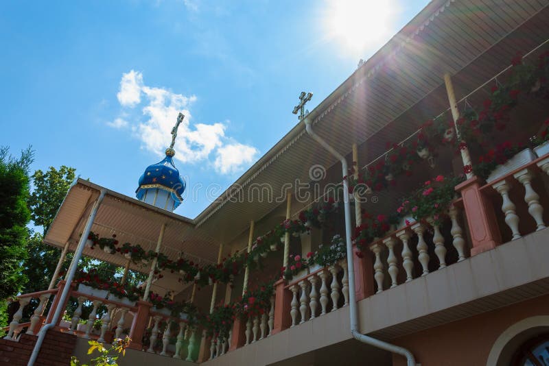 August 10, 2021, Ungheni Moldova. the Monastery is a Local Landmark ...
