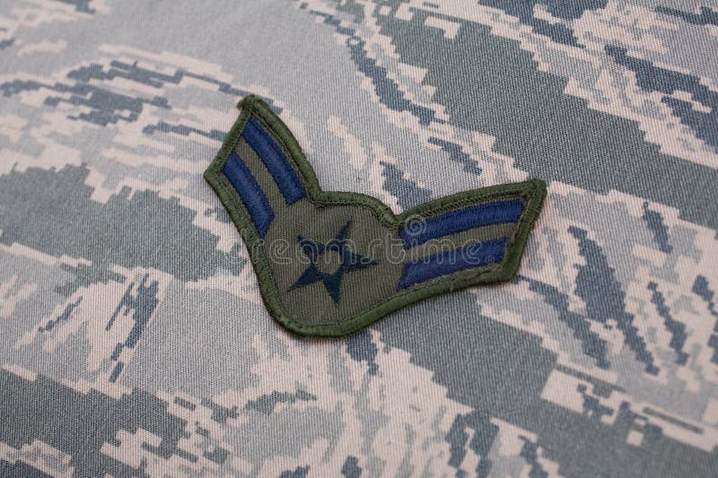August 31, 2020. US AIR FORCE Airman First Class Rank Patch on Digital ...