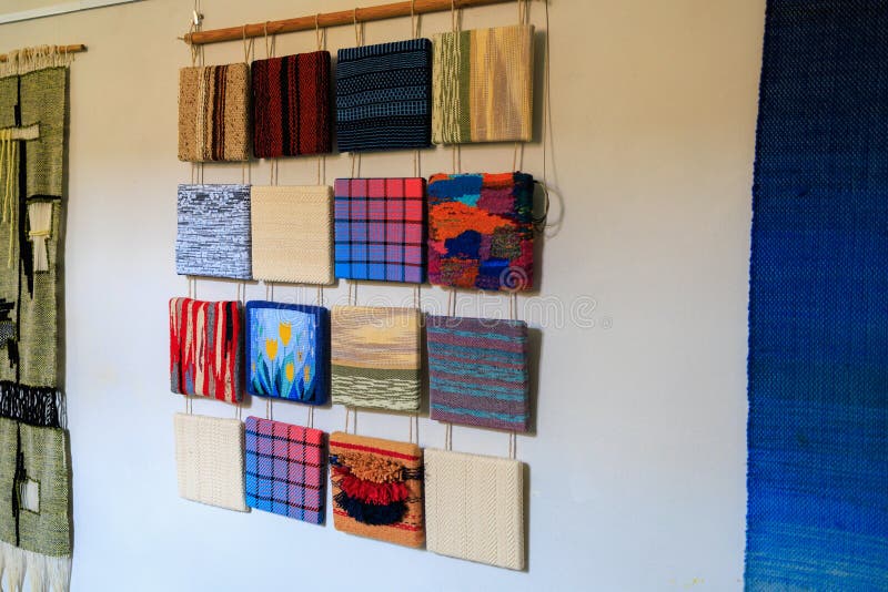 August 26, 2022 Votice Czech Republic. Textile Patterns Hand Weaving ...