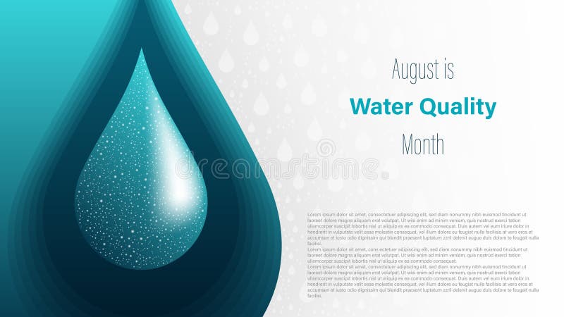 August is Water Quality Month, Vector Illustration Stock Illustration ...