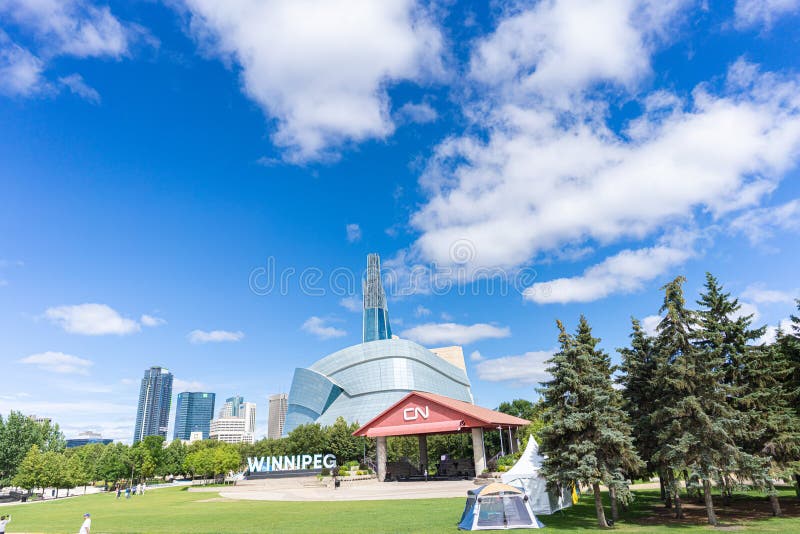 August 6 2022 - Winnipeg Manitoba Canada - the Museum of Human Rights ...