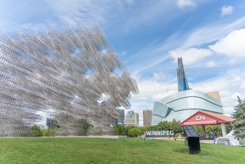 August 6 2022 - Winnipeg Manitoba Canada - the Museum of Human Rights ...