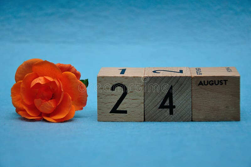 AUGUST 17 Wooden Calendar Concept Independence Day of Indonesia Stock ...