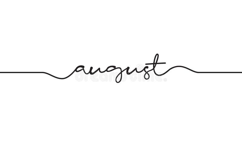 AUGUST. the Word Consists of Letters Hanging on a Rope Stock Vector ...