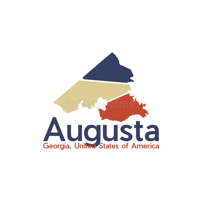 Augusta City Map Geometric Creative Design Stock Vector - Illustration ...